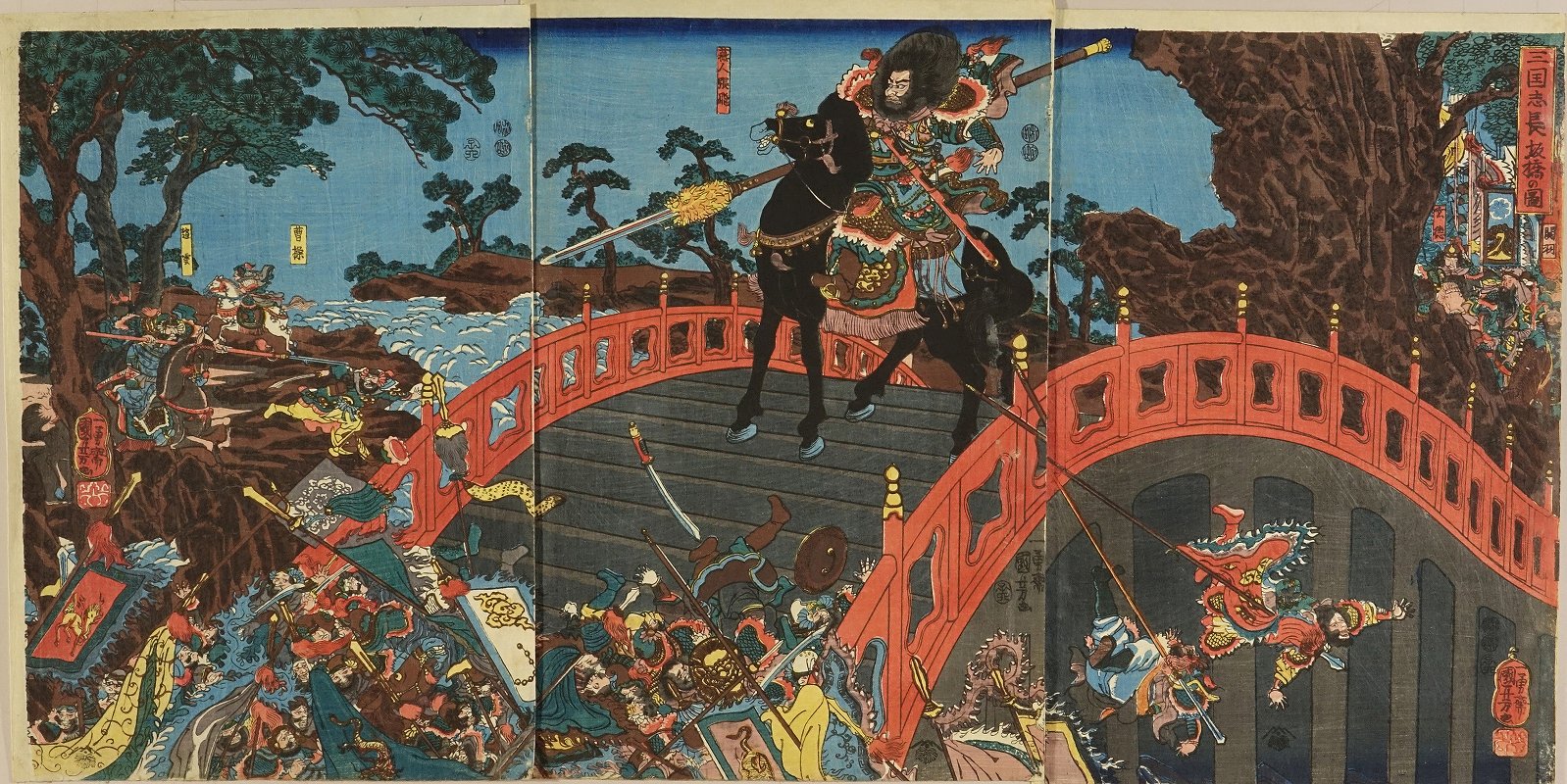 KUNIYOSHI A scene of Sangokushi (Romance of three kingdoms) | Japanese ...